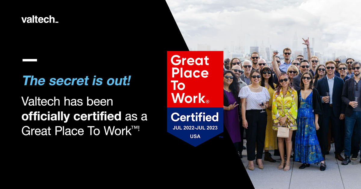 Valtech Officially Recognized as Great Place to Work | Valtech