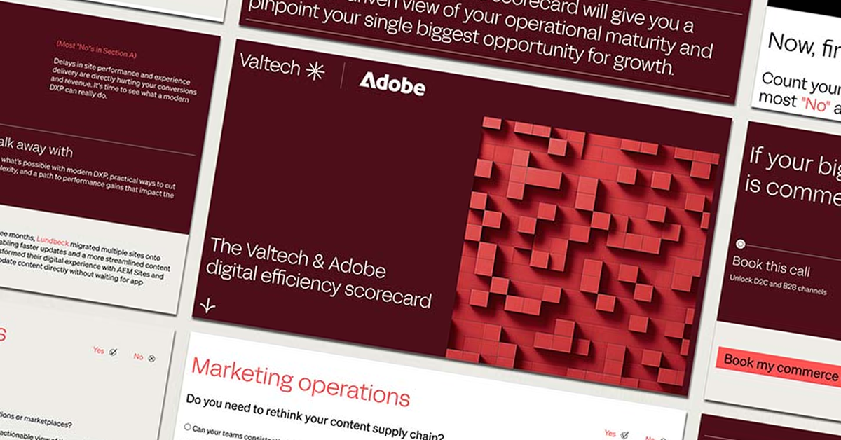 The Valtech & Adobe digital efficiency scorecard | Valtech